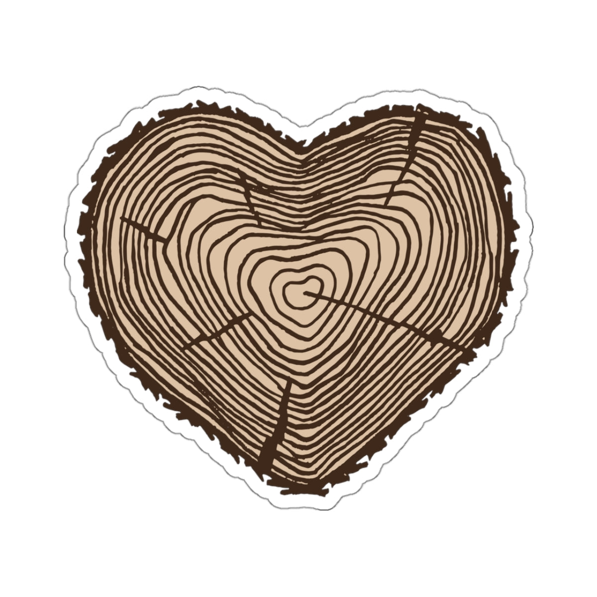 Tree Rings Heart Sticker – The Northwest Store